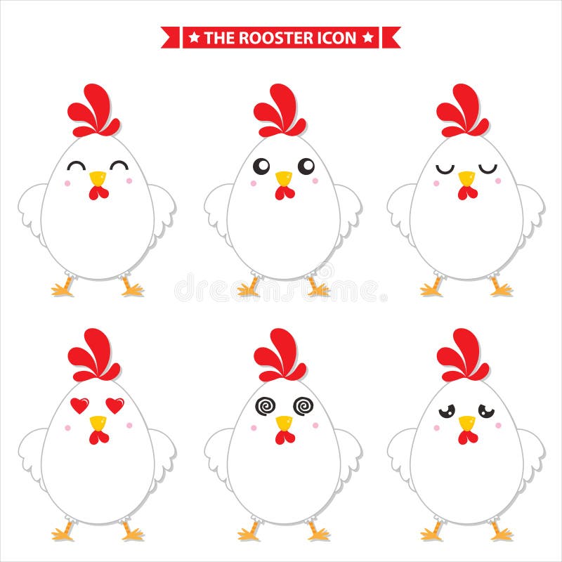 Rooster icon character stock vector. Illustration of avatar - 82803742