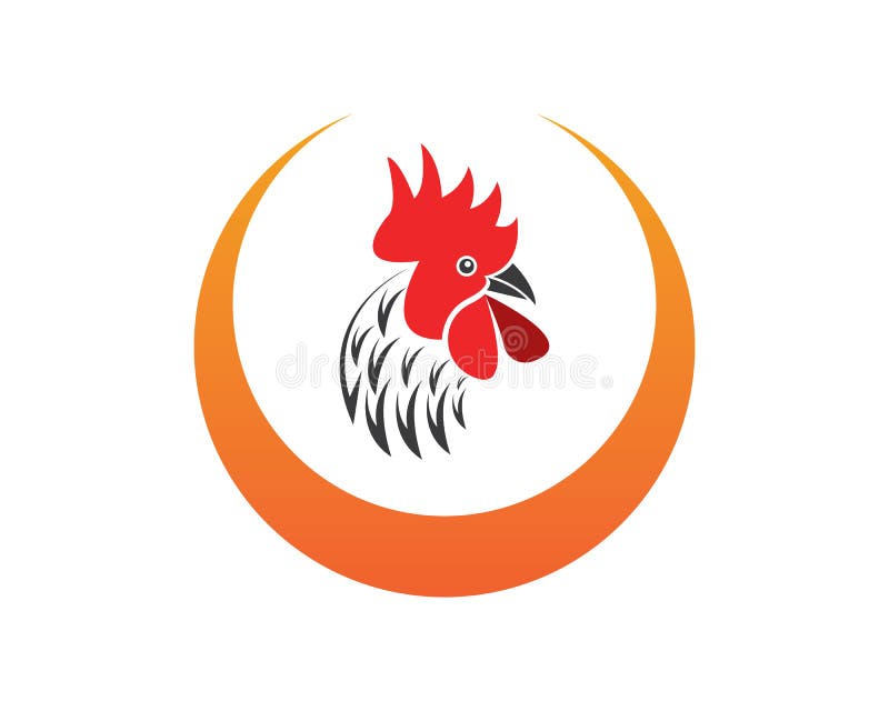 Rooster Icon and Symbol Template Illustration Stock Vector ...