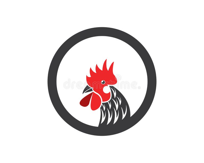 Rooster Icon and Symbol Template Illustration Stock Vector ...