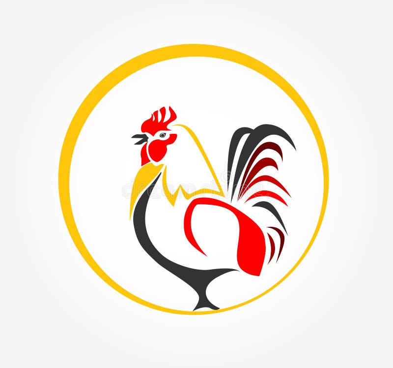 Rooster icon stock vector. Illustration of year, logo - 84088792