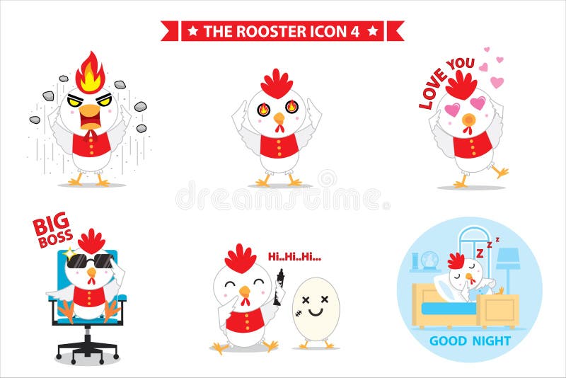 Rooster icon symbol stock vector. Illustration of avatar - 81966151