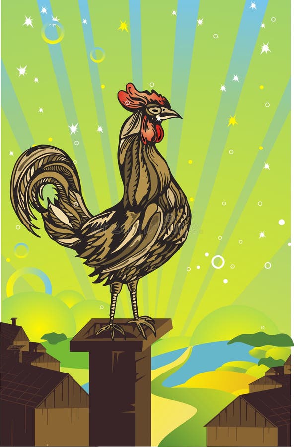 Rooster illustration stock vector. Illustration of artwork - 8668331