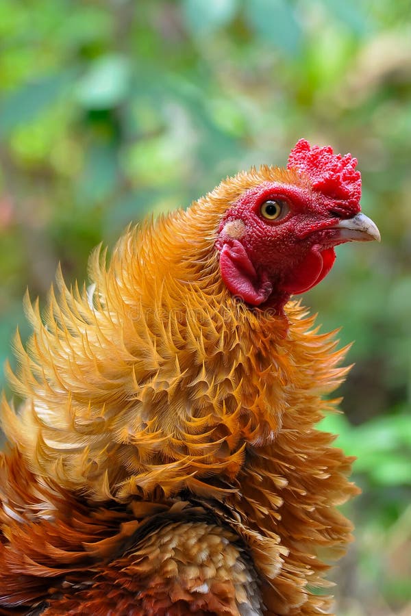 Rooster with Its Feathers Backwards Stock Image - Image of quail ...