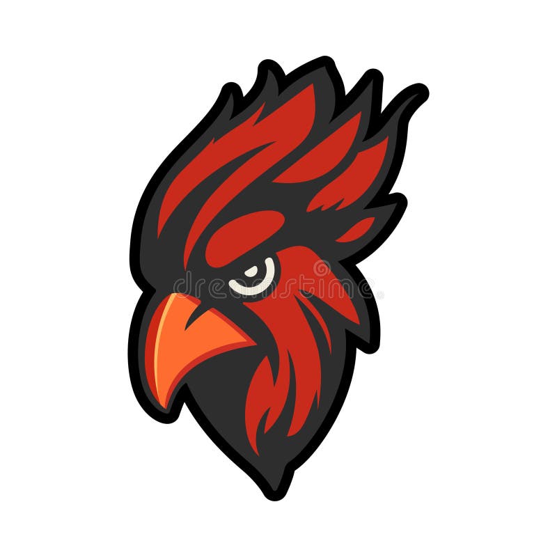 Rooster Logo Design. Cute Rooster Head Stock Vector - Illustration of ...