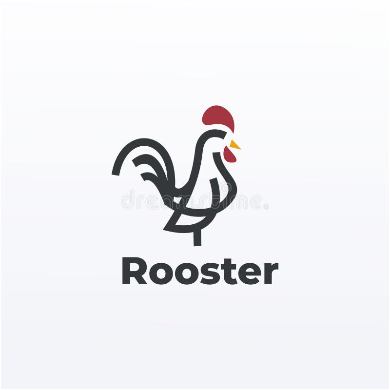 Rooster logo design stock illustration. Illustration of logotype ...