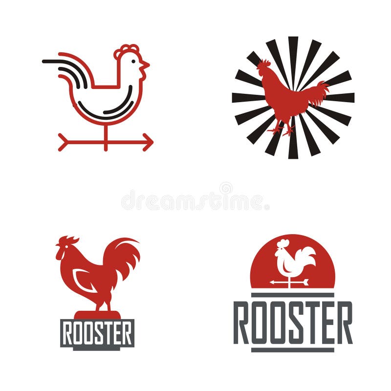 Rooster logo design stock vector. Illustration of animal - 124915939