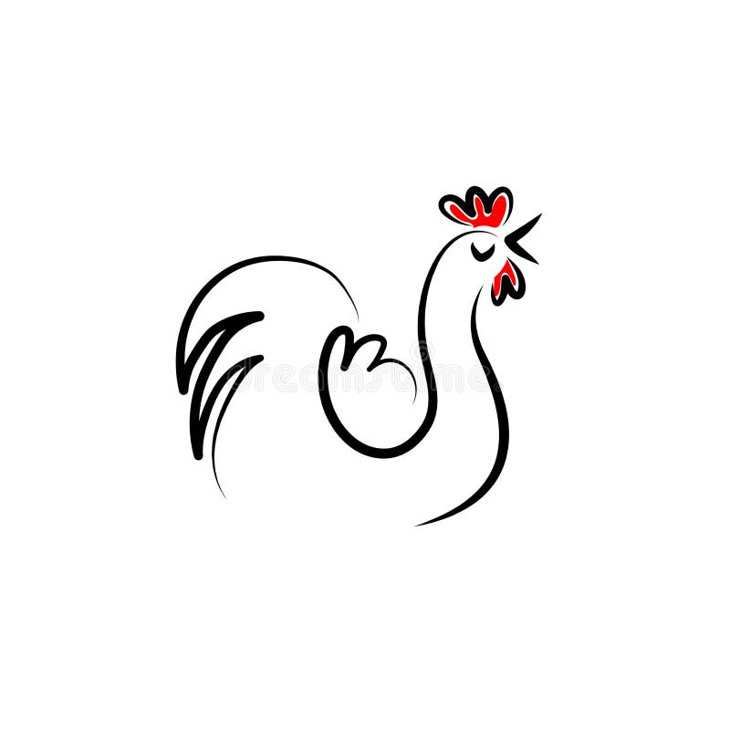 Rooster Logo Icon Vector Illustration Stock Vector - Illustration of ...