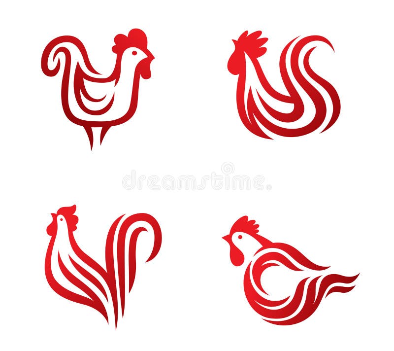 Rooster logo template stock vector. Illustration of bundle - 338826780