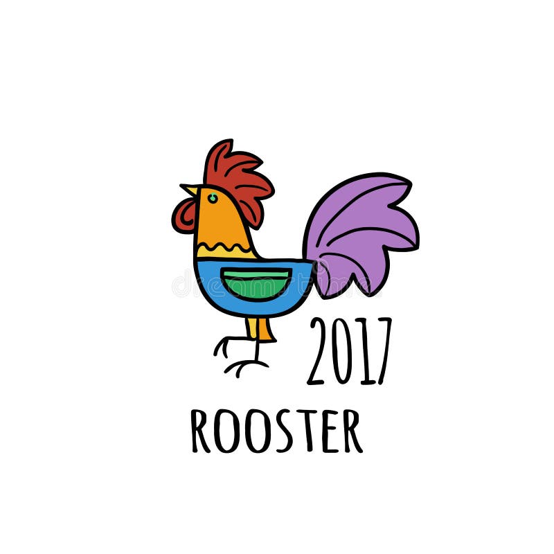 Rooster Logo Template. 2017 Vector Illustration Stock Vector ...