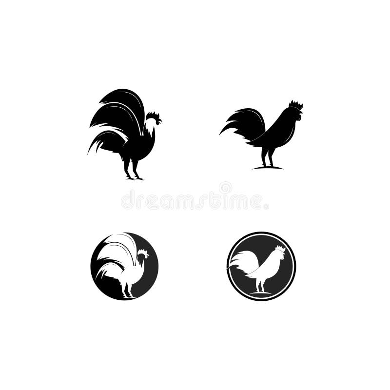 Crowing Rooster Outline Stock Illustrations – 92 Crowing Rooster ...