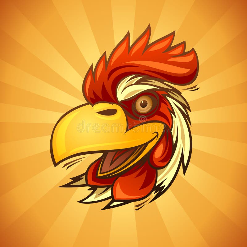 Rooster Head Logo Desgn, Vector Rooster Portrait Stock Vector ...