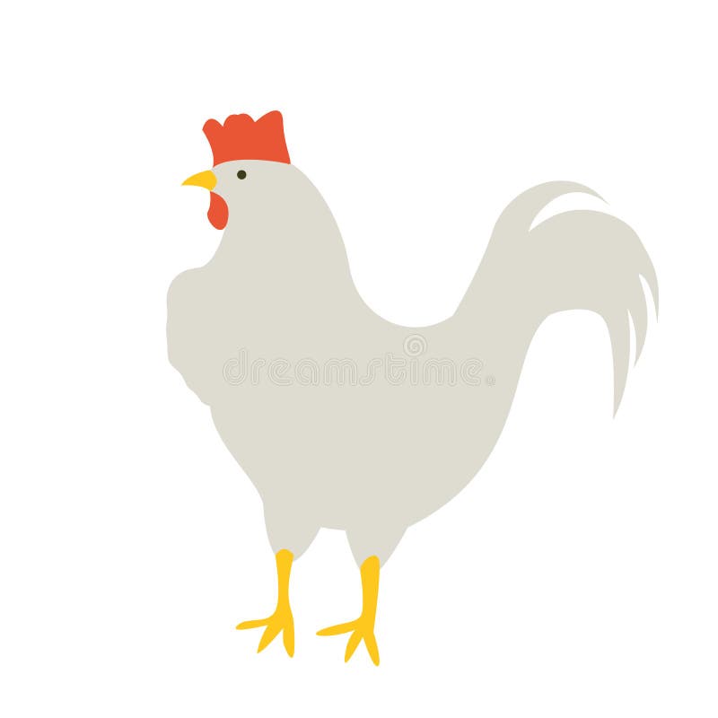Rooster Looks Like a Phoenix Stock Vector - Illustration of stamp ...