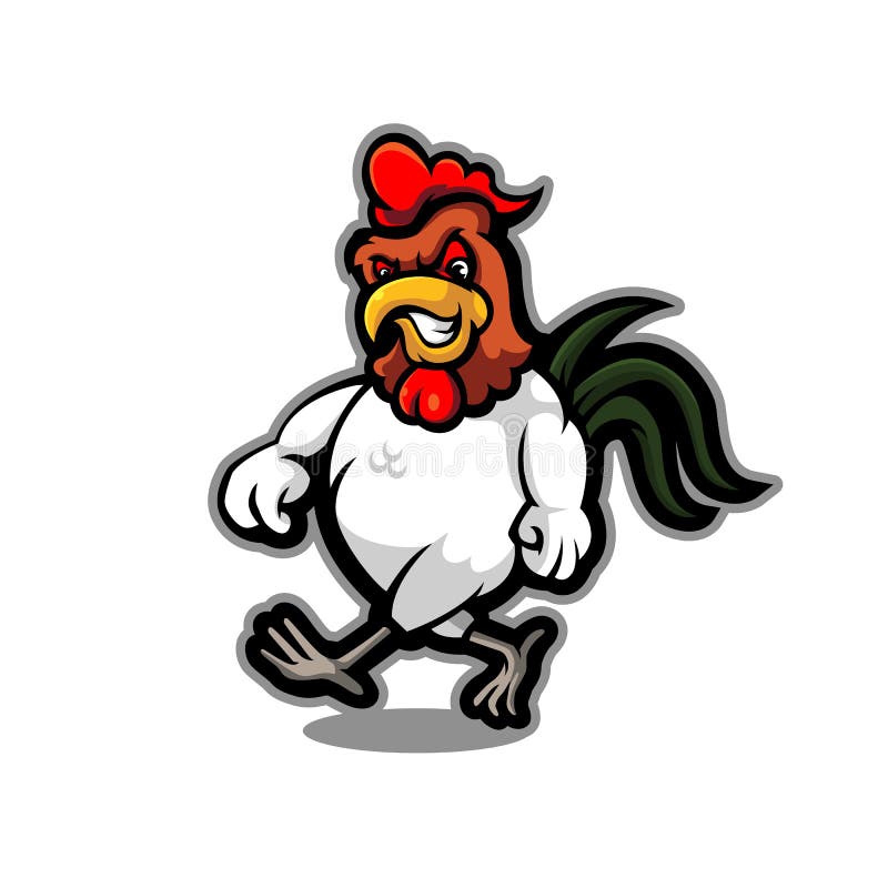 Mean Rooster Cartoon