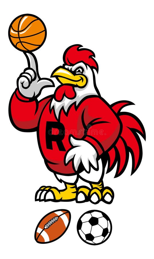 Rooster mascot stock vector. Illustration of bird, background - 23798987