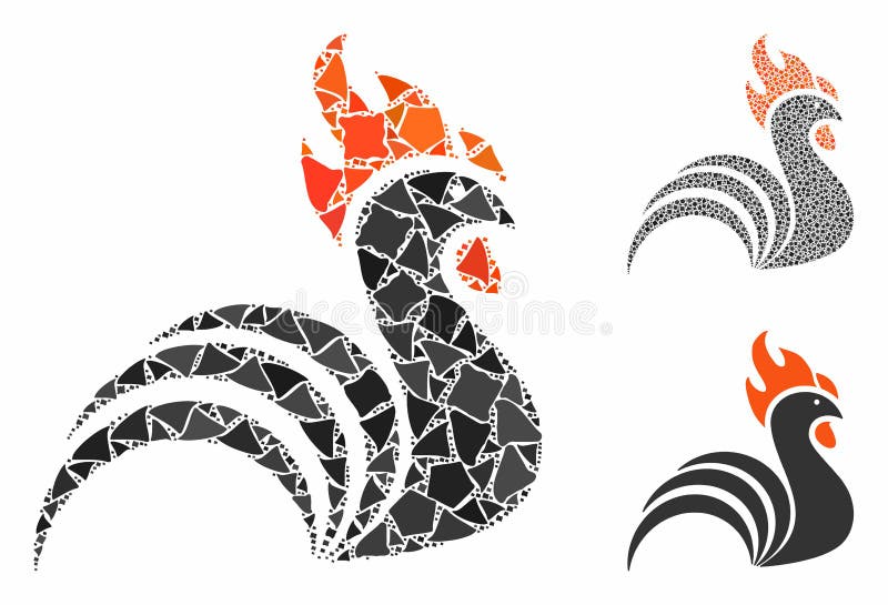 Rooster mosaic pattern stock illustration. Illustration of agriculture ...