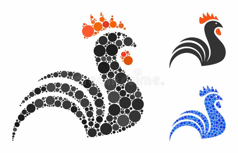Rooster mosaic pattern stock illustration. Illustration of agriculture ...