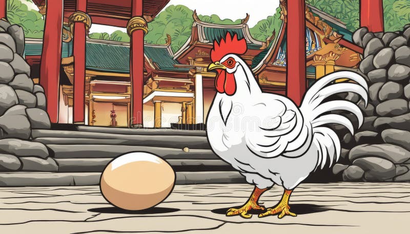 Rooster Playing Golf, Cartoon Vector Illustration Stock Vector ...