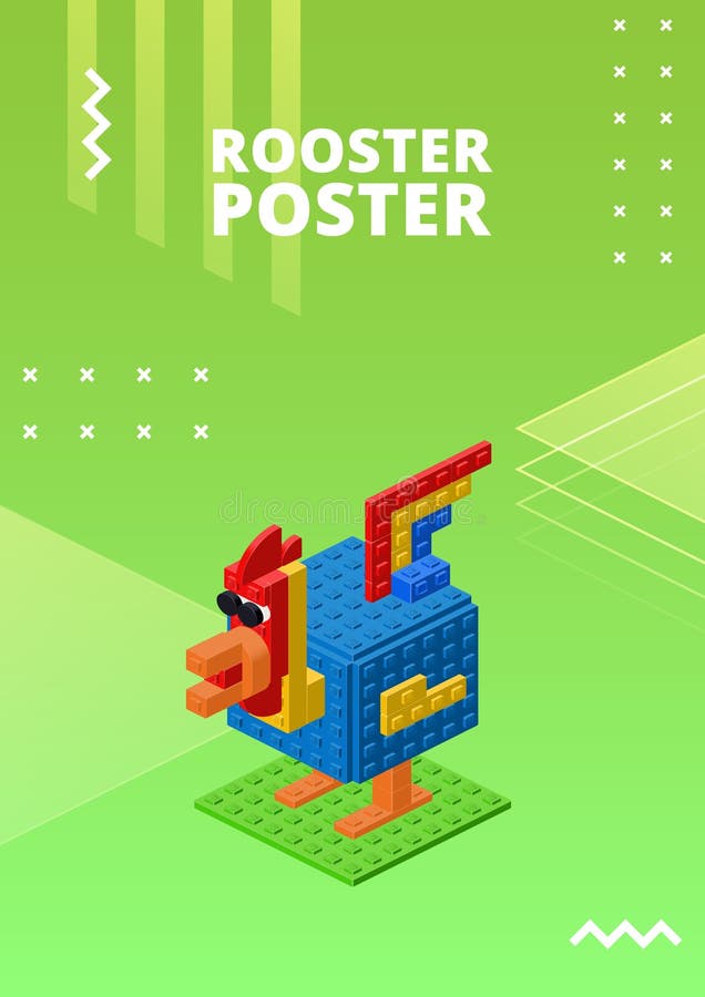 Rooster Poster for Print and Design. Vector Illustration. Stock Vector ...
