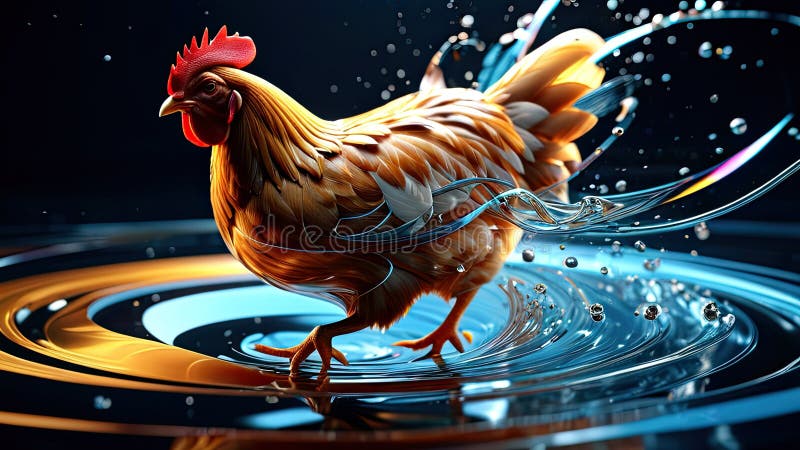 Rooster Splashing Stock Illustrations – 7 Rooster Splashing Stock ...