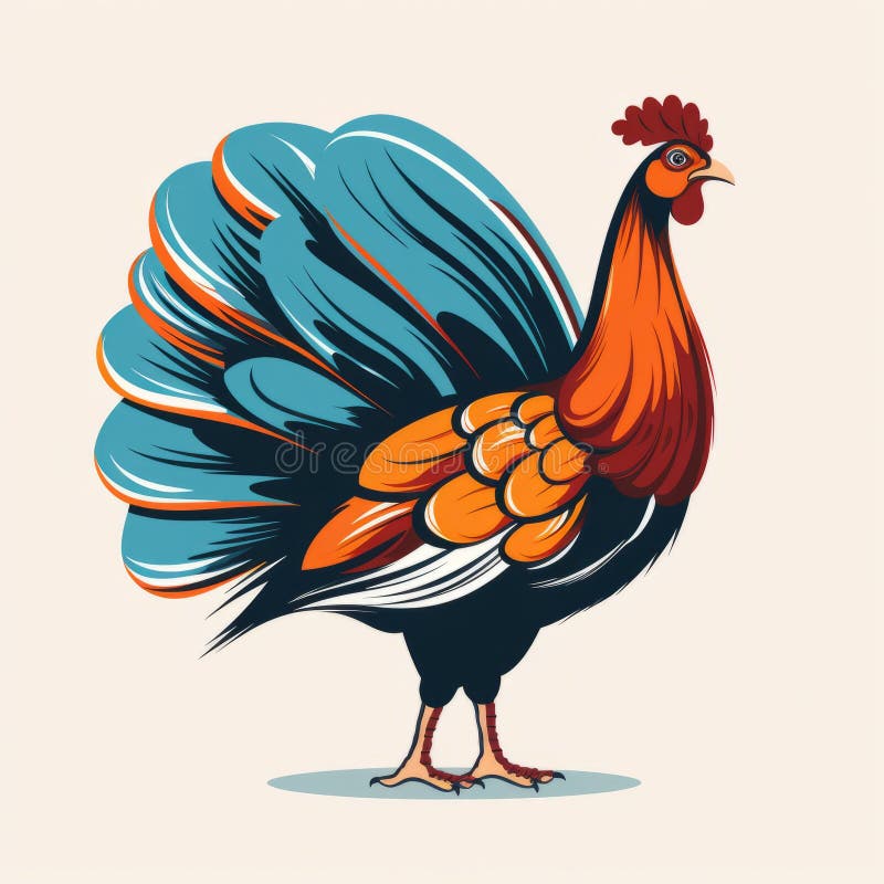 The Rooster is Standing in Front of a White Background Stock ...