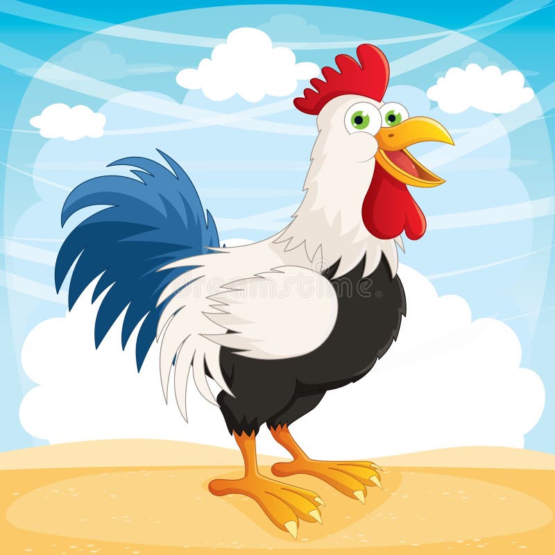 Rooster Vector Illustration Stock Vector - Illustration of chicken ...