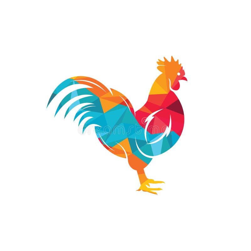 Rooster Vector Logo Design Template. Stock Vector - Illustration of ...