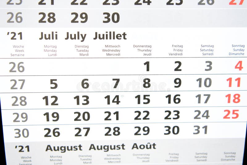 Kalender Voor De Maand Juni Stock Foto - Image of engels, kalander ...