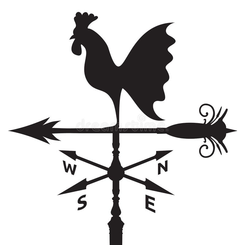 Rooster weather vane stock illustration. Illustration of orientation ...