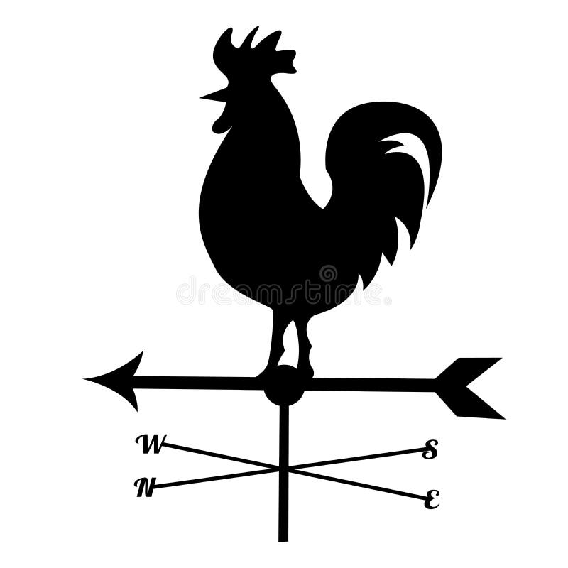 Rooster Weather Vane Weathercock Stock Vector - Illustration of climate ... Rooster Weather Vane Weathercock Stock Vector - Illustration of climate ...