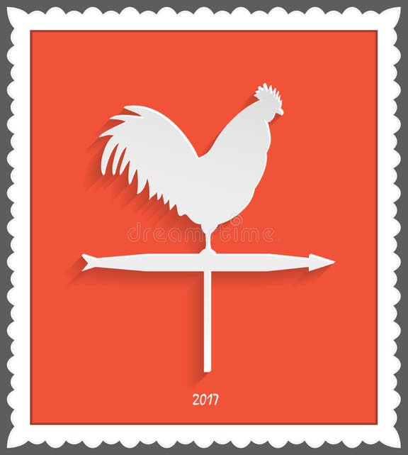 Rooster weathervane frame stock vector. Illustration of element - 80667226