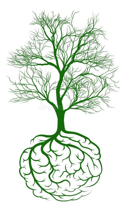 Root brain concept stock vector. Illustration of growing - 71066257