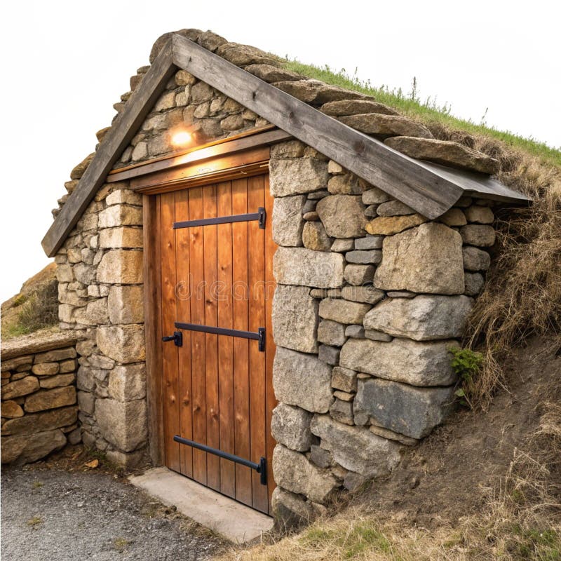 Root Cellar Isolated on White Background Stock Illustration ...