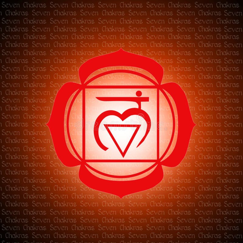 Root Chakra stock illustration. Illustration of mantra - 52865888