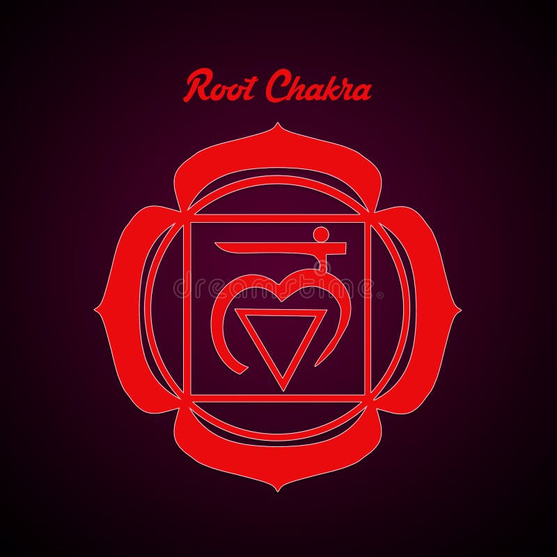 Root Chakra stock illustration. Illustration of seven - 83862615