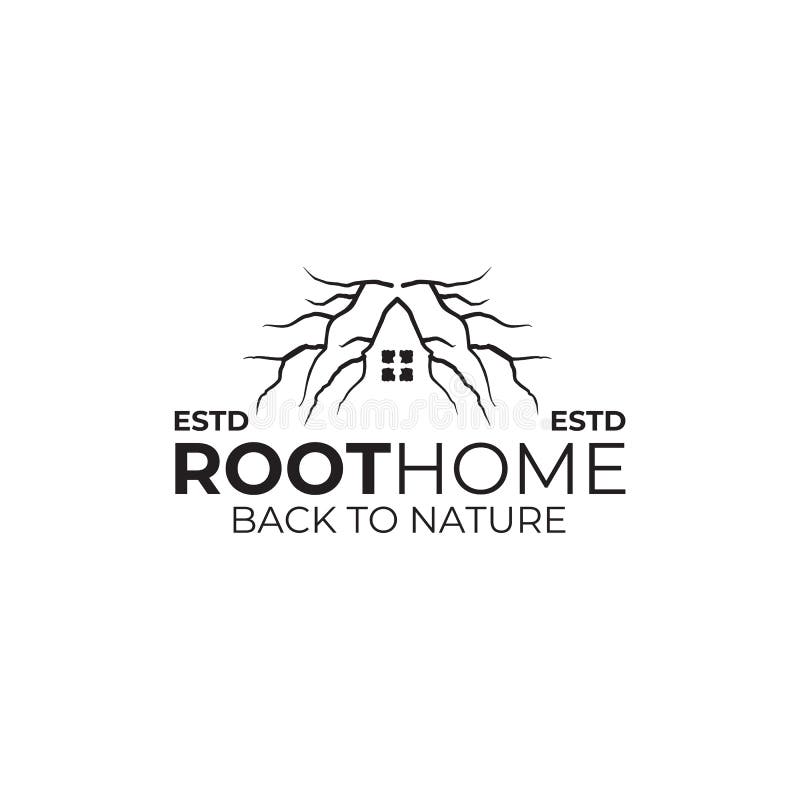 Root Home Logo Design Template Stock Vector - Illustration of natural ...