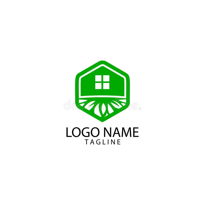 Root House Logo Design Vector Stock Vector - Illustration of isolated ...
