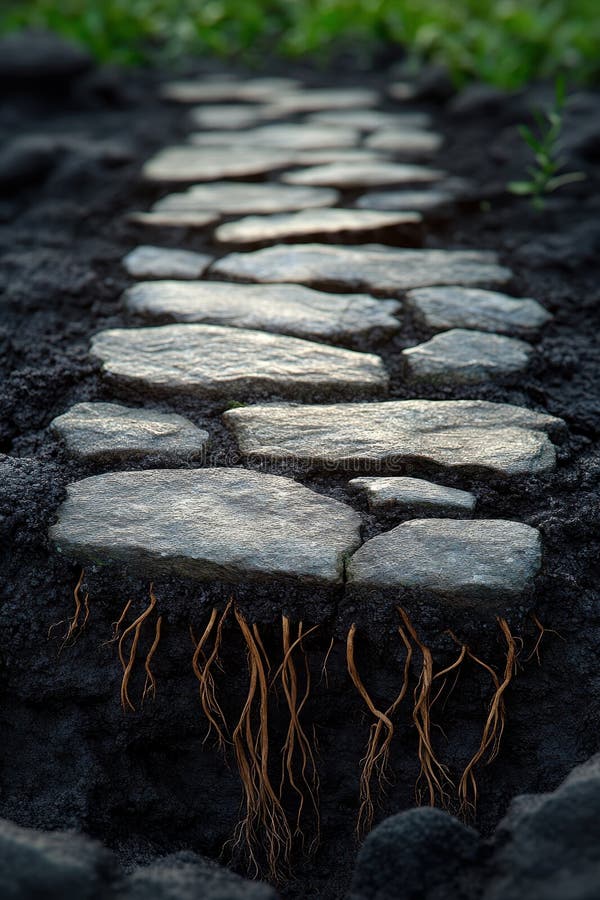 Root-like Patterns Intertwine with Straight Geometric Pathways ...