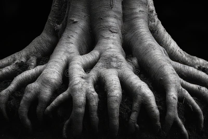 Root-like Patterns Intertwine with Straight Geometric Pathways ...