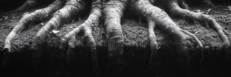 Root-like Patterns Intertwine with Straight Geometric Pathways ...