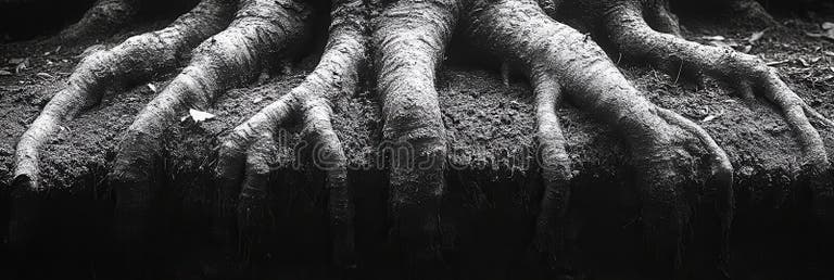 Root-like Patterns Intertwine with Straight Geometric Pathways ...