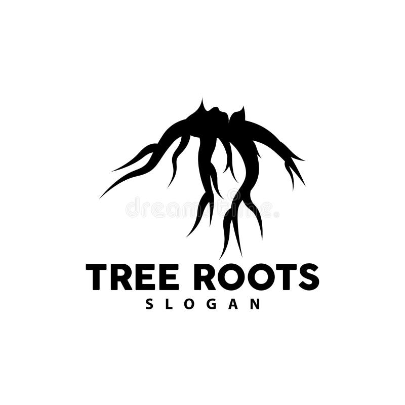 Root Logo, Tree Root Vector, Nature Tree Simple Icon Design Stock ...