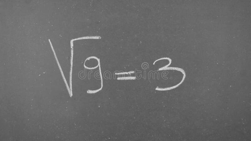 The Root of Number 9 is Equal To Number 3. Stock Photo - Image of ...