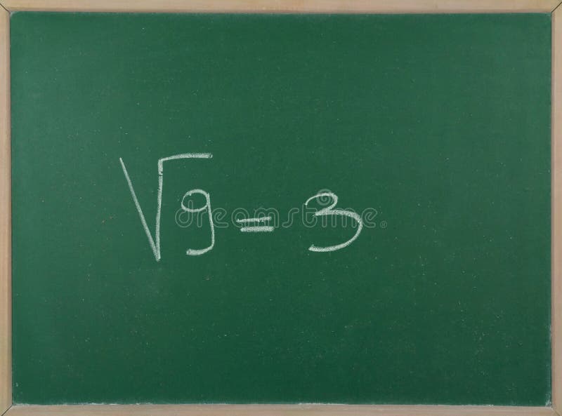 The Root of Number 9 is Equal To Number 3. Stock Image - Image of ...