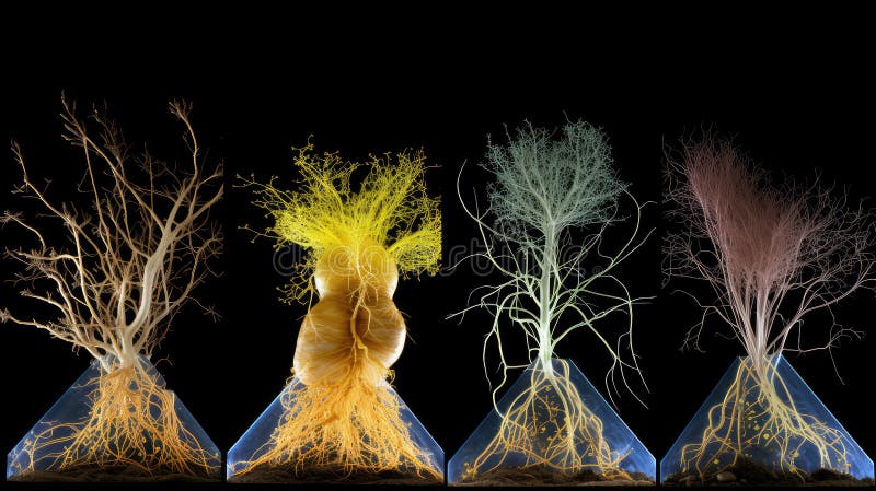 Root x-ray plants stock illustration. Illustration of system - 368835201