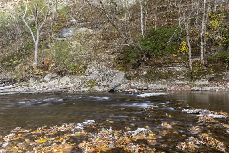 The Root River in Autumn stock image. Image of flowing - 200603877