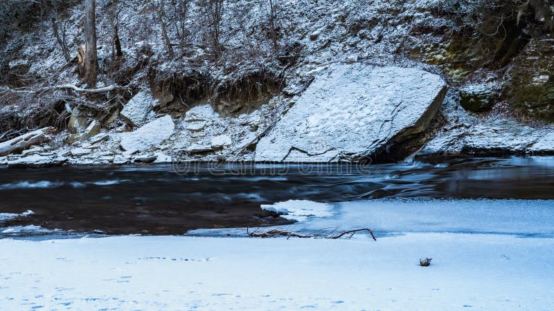 Root River in Root River Park Stock Image - Image of current, river ...