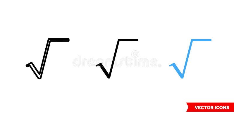 Root Symbol Icon of 3 Types Color, Black and White, Outline. Isolated ...