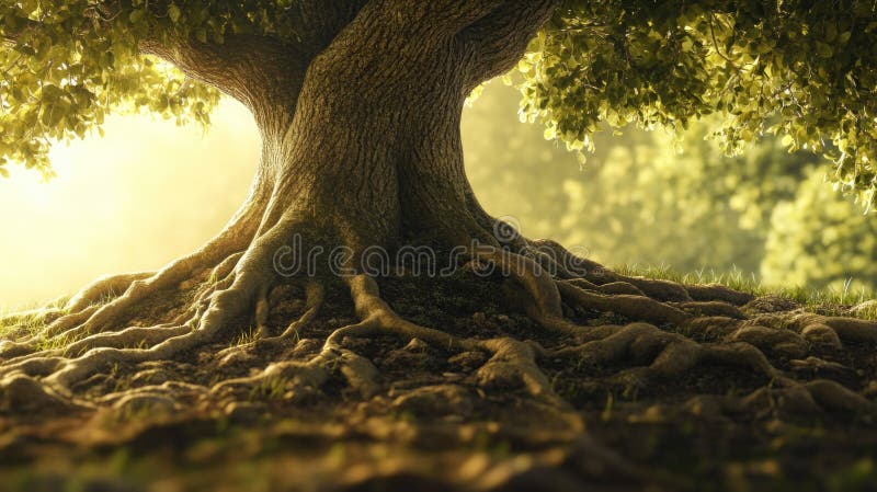 Root System of an Ancient Tree Stock Image - Image of organic, veins ...