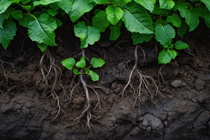 The Root System of Agricultural Land, Depicting the Soil Structure ...