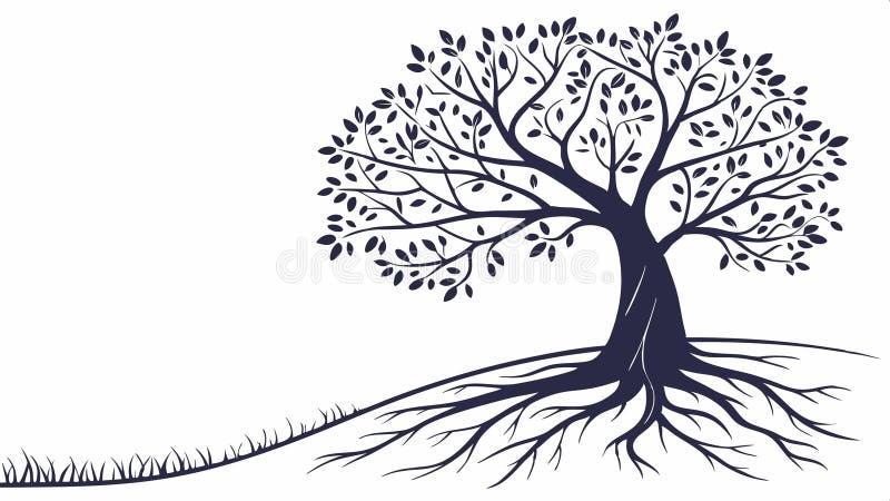 Root System of Tree, Nature S Intricate Network Design Vector Design ...